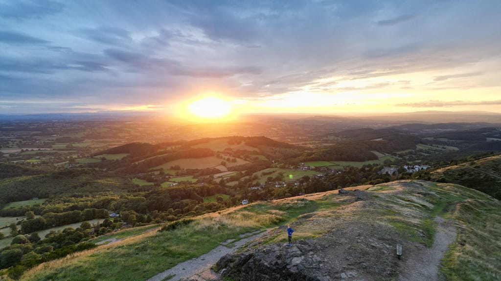 Sunset from Worcester Beacon landscape - Splendid Prints